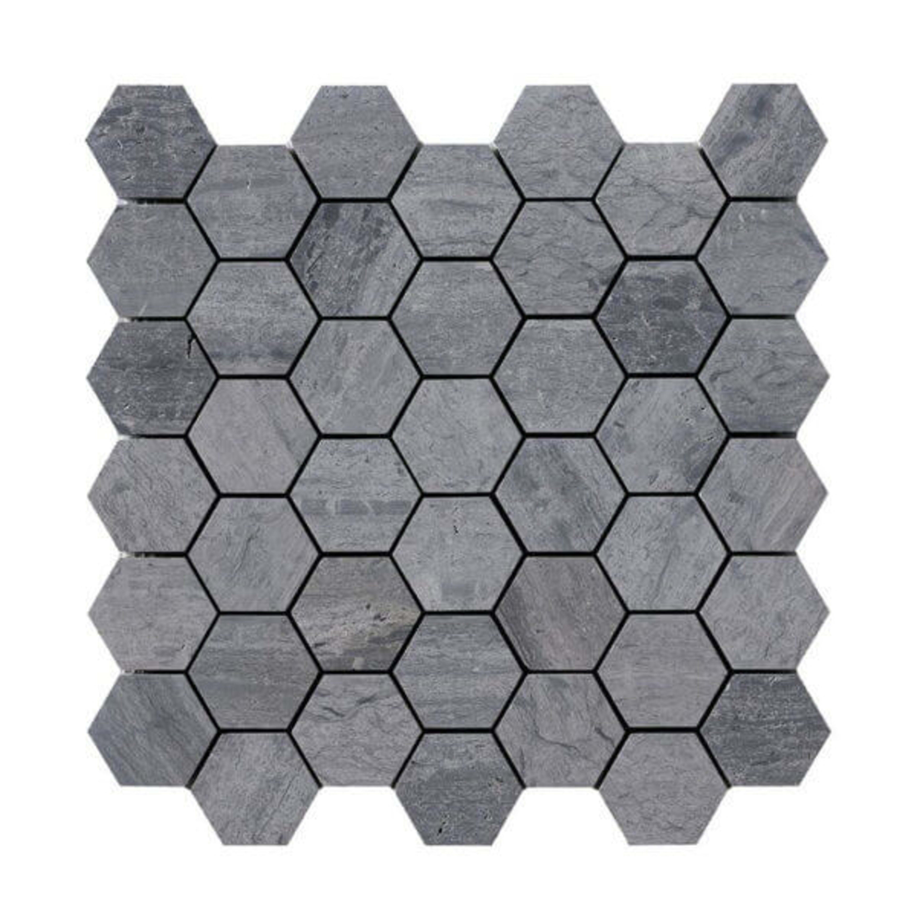 Stone & Marble in Wooden Silver/Natural _ Hexagon Tile – Royal Flooring