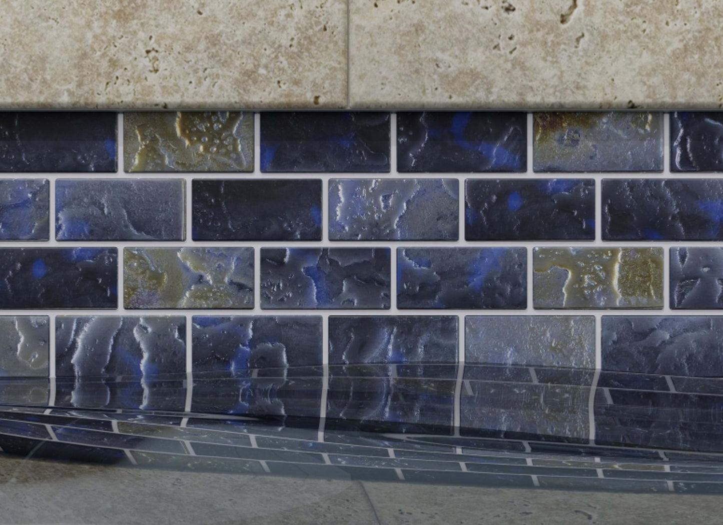 Splash in Oceana Seas Glass Tile – Royal Flooring